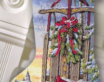 DIY Dimensions Winter Friends Snowman Counted Cross Stitch Stocking Kit ...