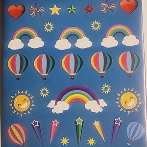 DIY Rainbow Wishes Sticker Book 298 Stickers - Etsy