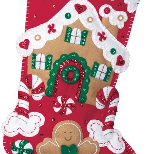 Gingerbread Stocking - Etsy