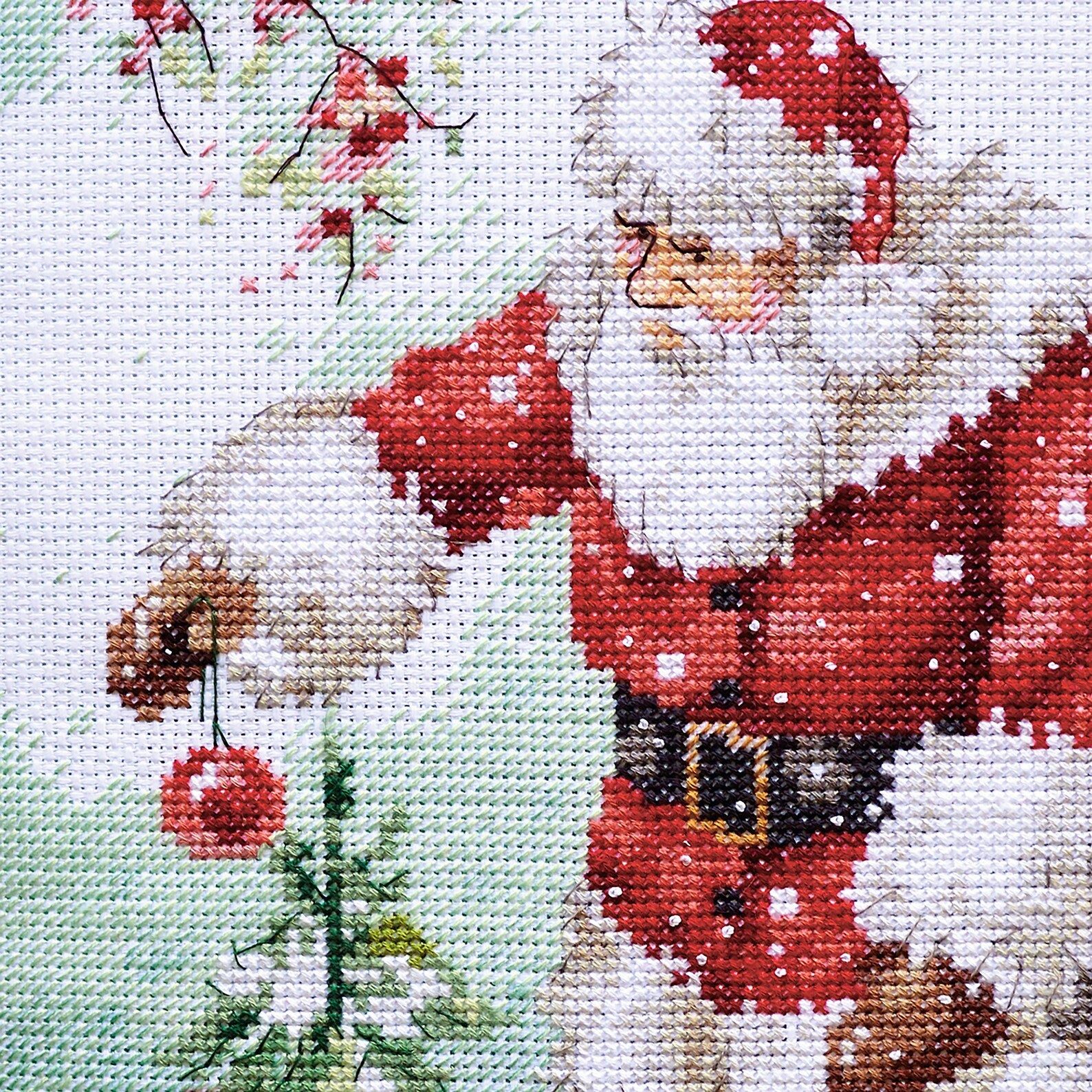 DIY Dimensions Magical Christmas Santa Counted Cross Stitch Stocking ...