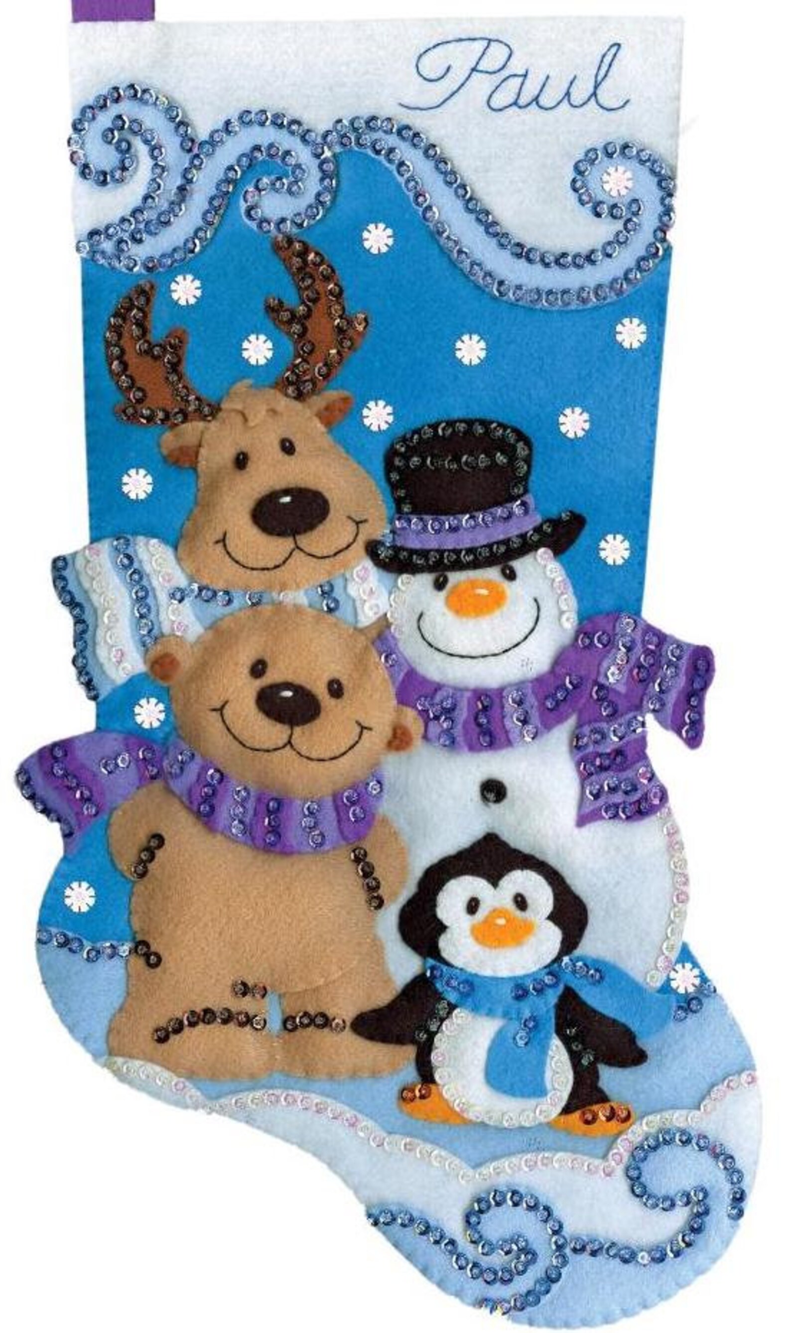 DIY Design Works Winter Friends Snowman Penguin Christmas Felt - Etsy