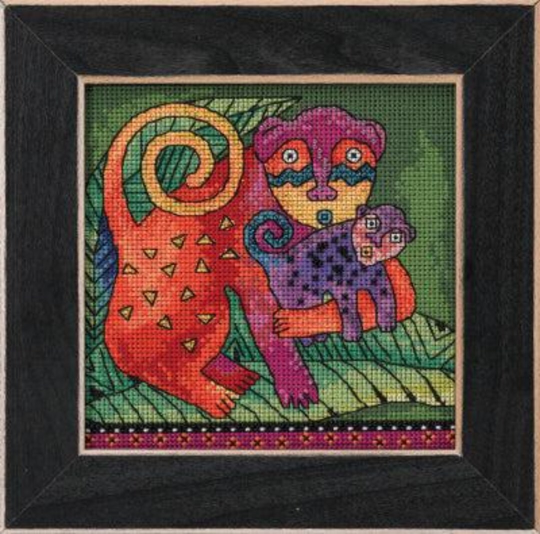 DIY Mill Hill Monkey Zoo Jungle Counted Cross Stitch Kit - Etsy