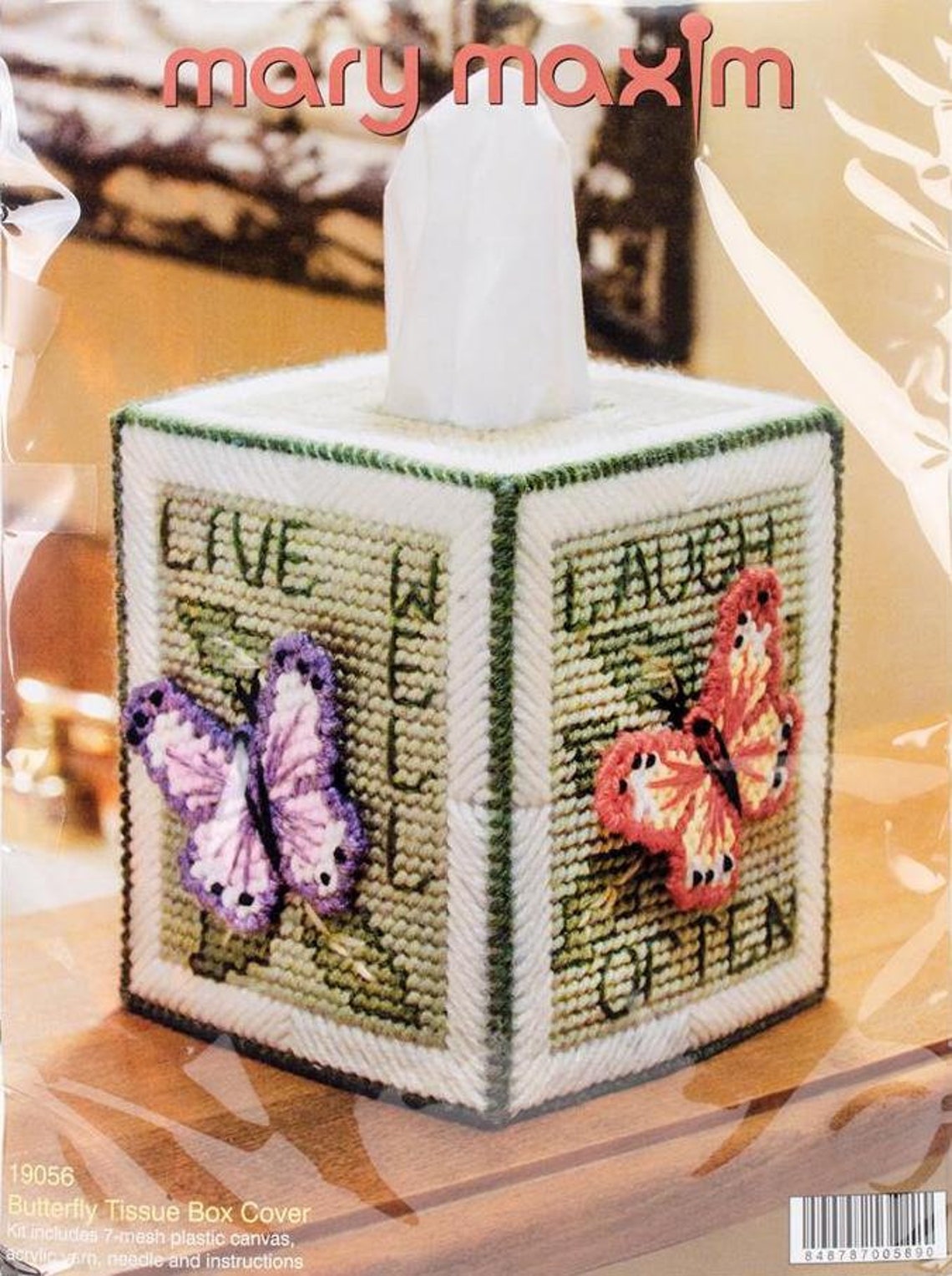 DIY Mary Maxim Butterfly Spring Plastic Canvas Tissue Box - Etsy