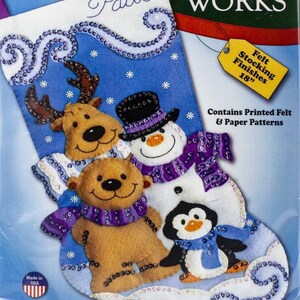 DIY Design Works Winter Friends Snowman Penguin Christmas Felt - Etsy