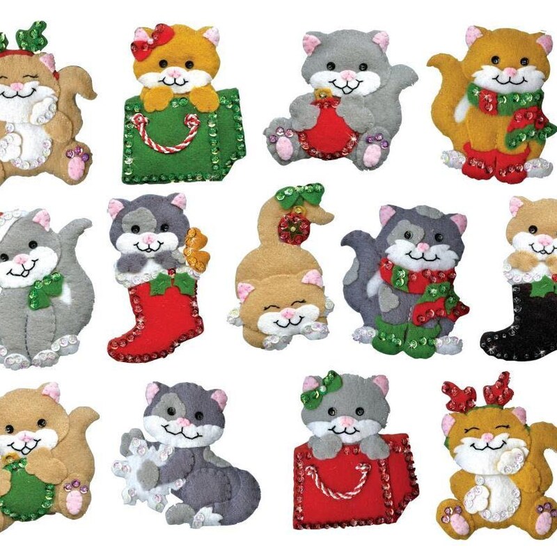 Felt Cat Ornament Pattern - Etsy