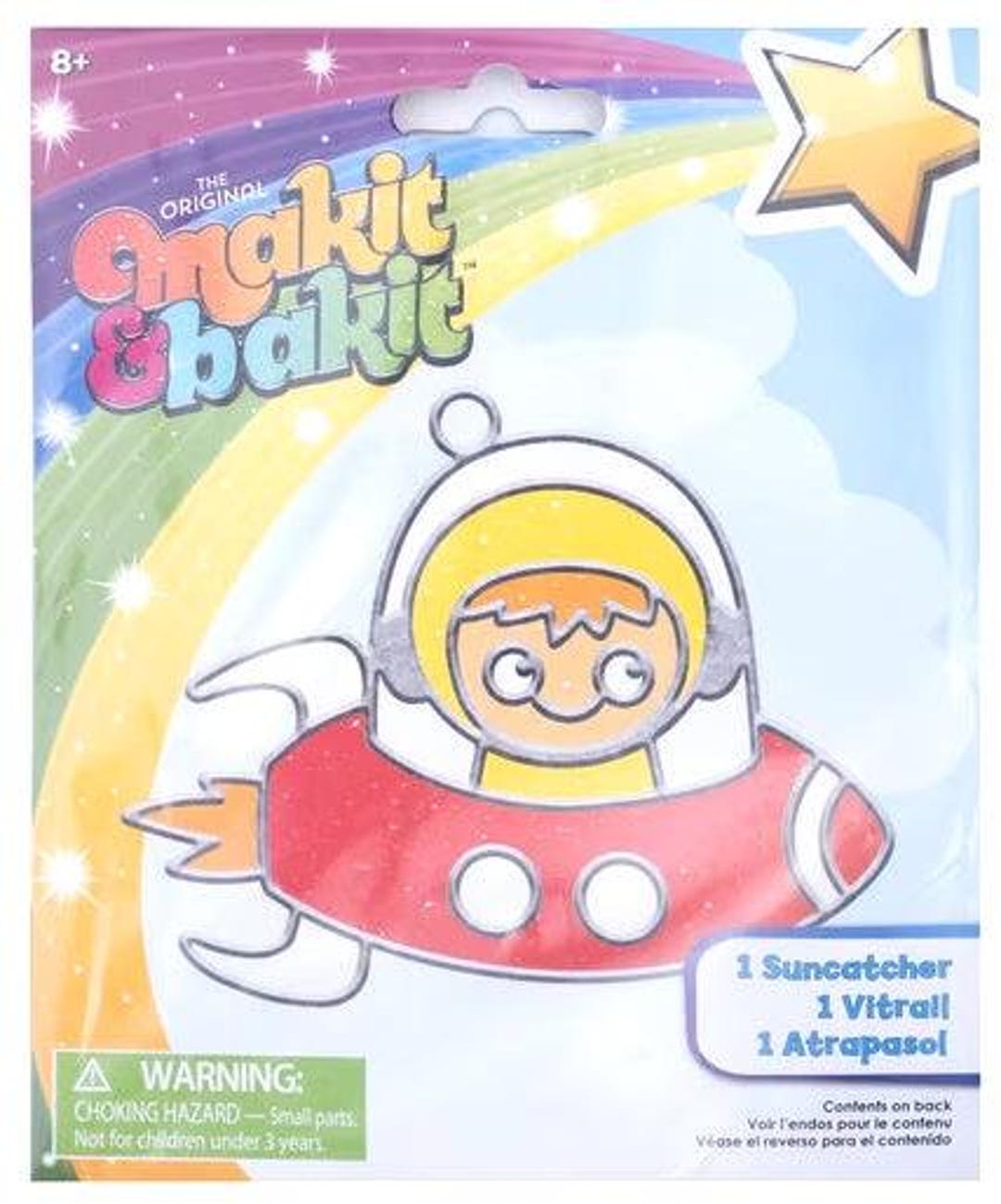 DIY Makit & Bakit Spaceship Stained Glass Kids Suncatcher Kit - Etsy