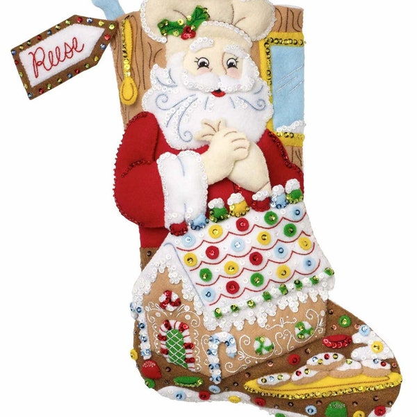 Gingerbread Stocking - Etsy