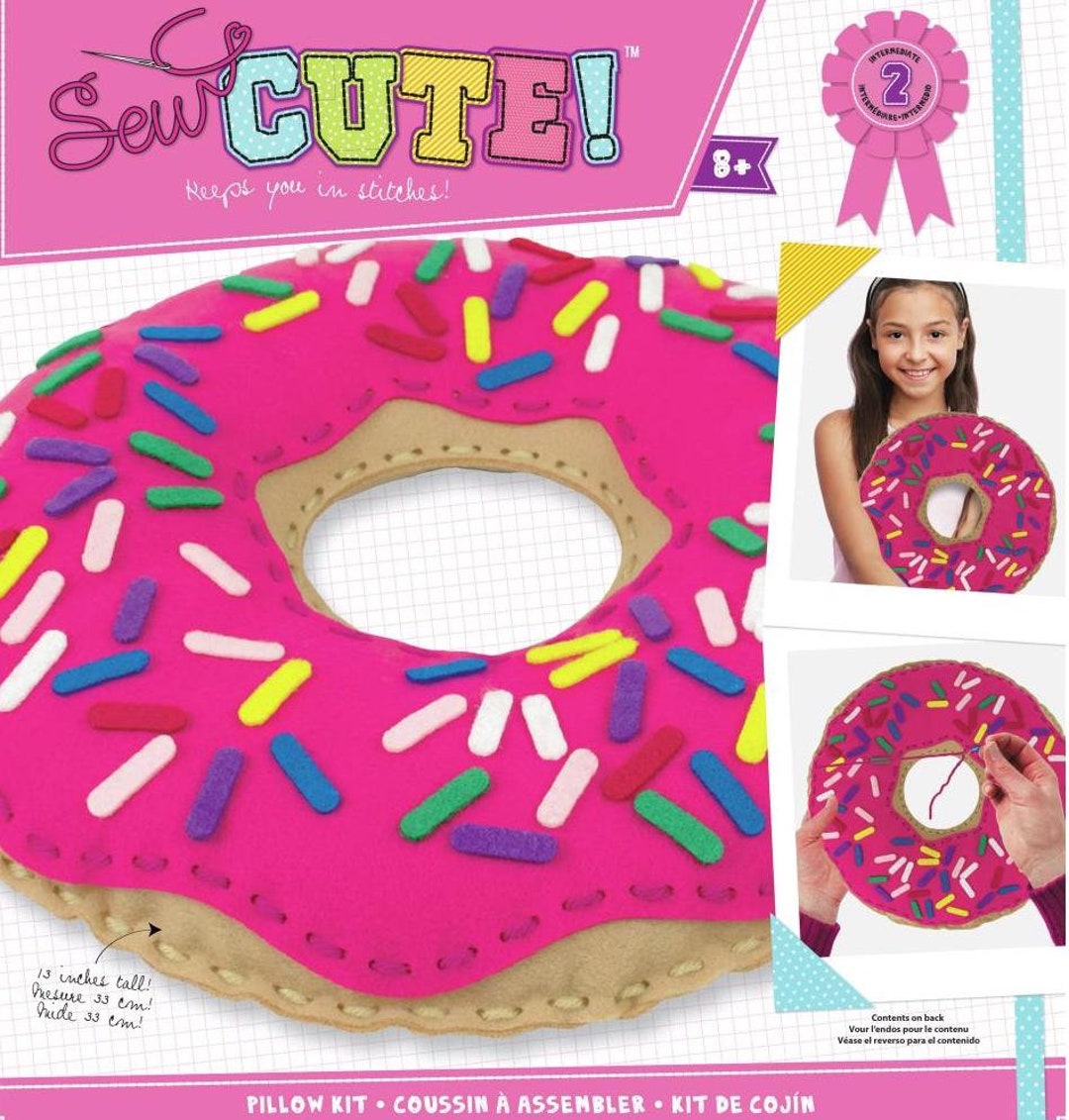 DIY Sew Cute Donut Kids Intermediate Felt Pillow Kit School - Etsy