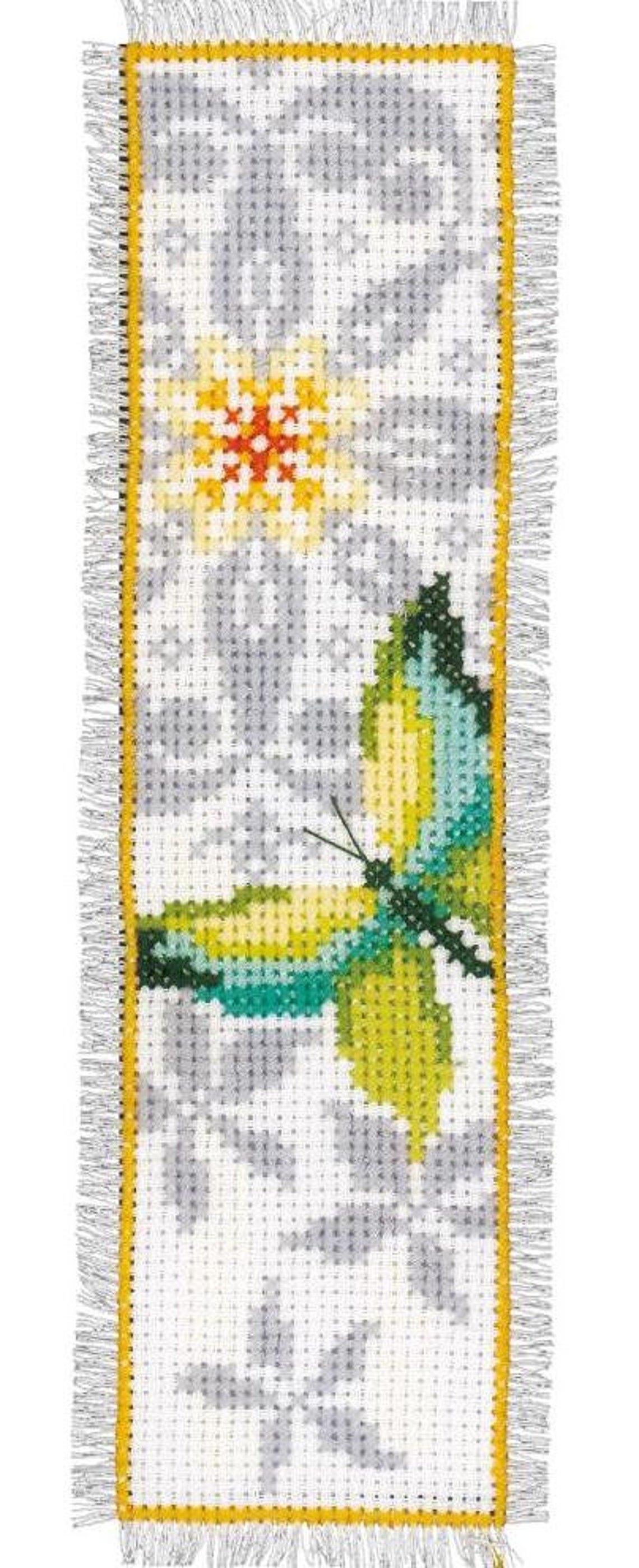 DIY Vervaco Butterflies Spring Reading Bookmark Counted Cross - Etsy