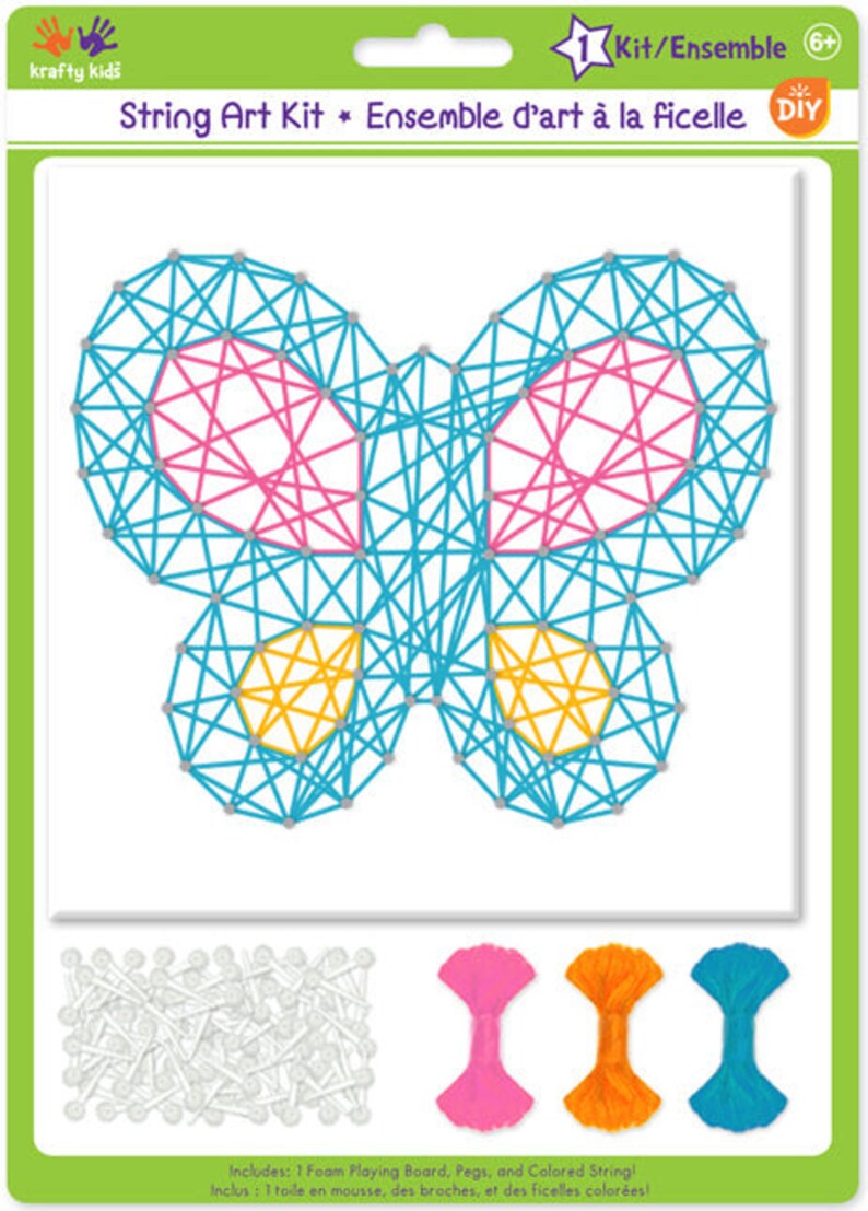 DIY Krafty Kids Butterfly Spring String Art Kit Kids Beginner - Etsy