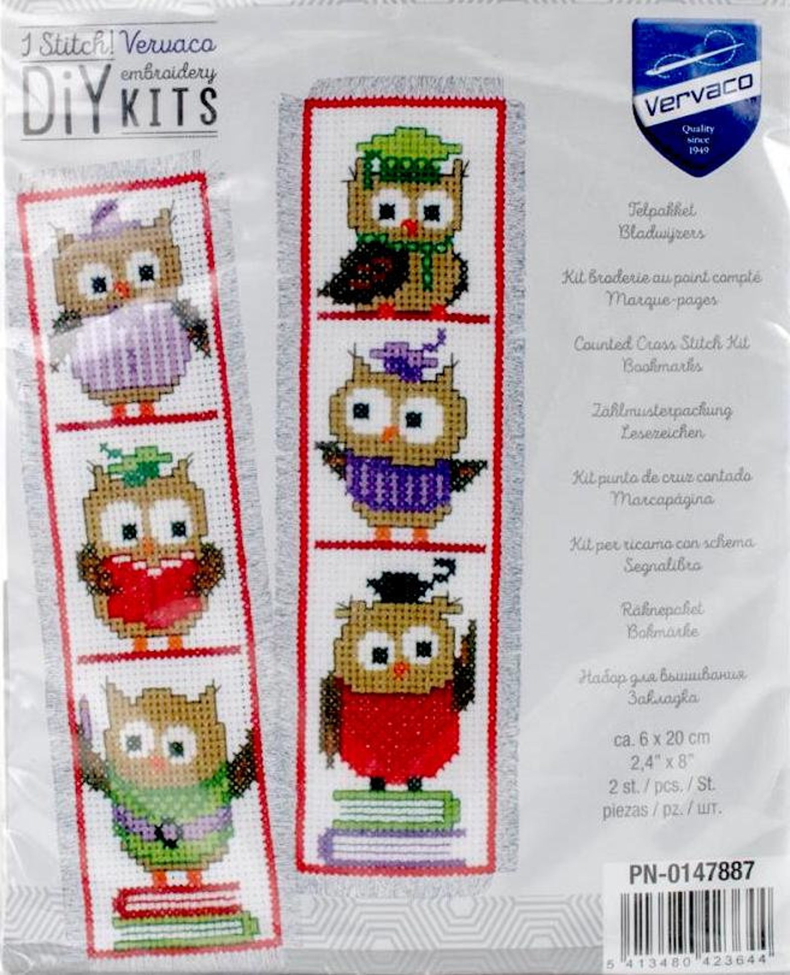 DIY Vervaco Owl Birds School Fall Reading Bookmark Counted - Etsy