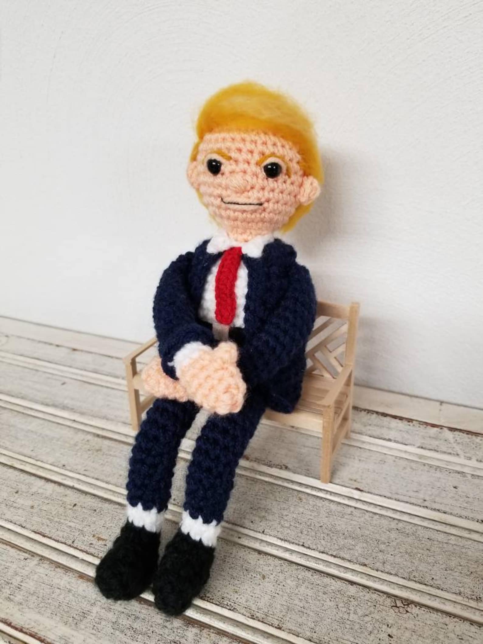 Crocheted Trump amigurumi | Etsy