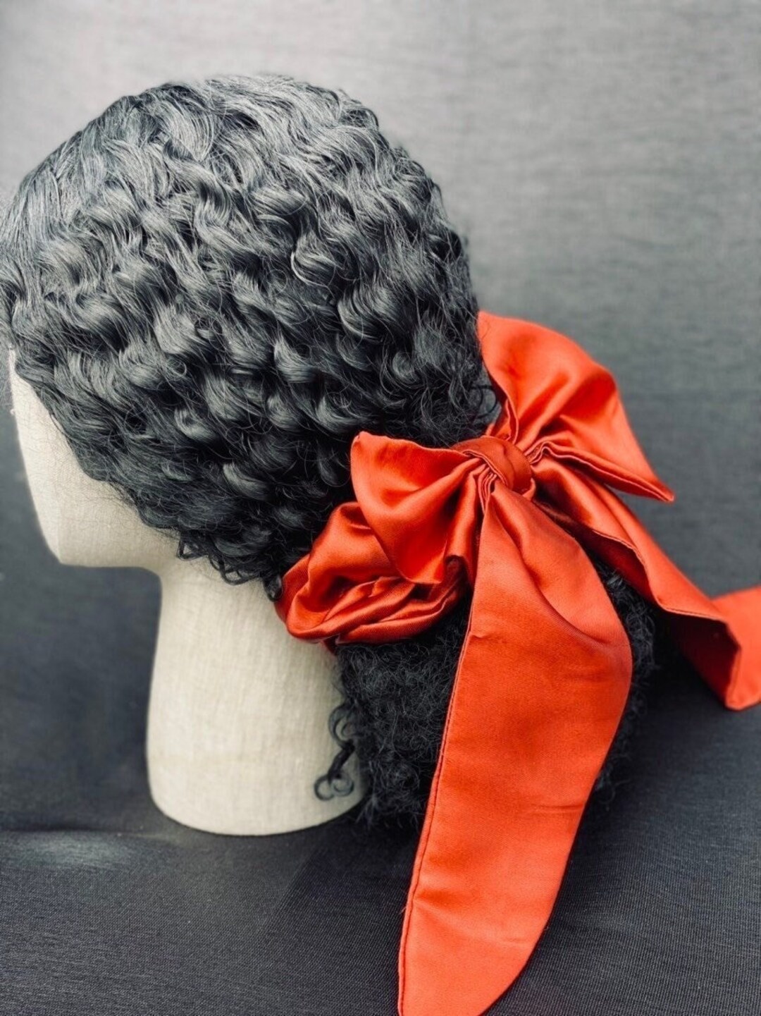 Extra Fluffy Hair Bow Scarf Scrunchie / Burnt Orange / Hair Accessory ...