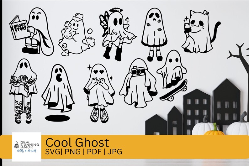 The Cool Ghost Digital Download, Svg | Png | Pdf | Jpg -fishable Ghost ...