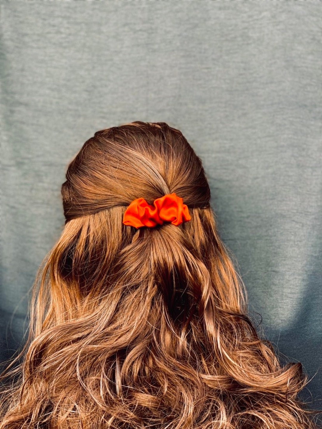 Burnt Orange Scrunchie Barrette Clip-satin Silk Fabric - Etsy