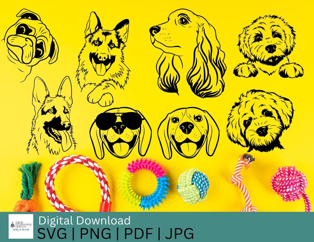 Dog Smiley Faces- Dog Mom- Dog Dad - Dog Lover- Svg | Png | Pdf | Jpg ...