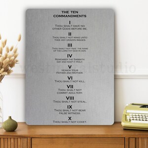 Ten Commandments on Tin - Etsy