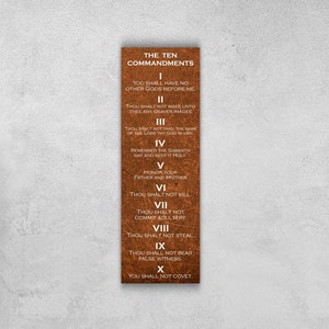 The 10 Commandments, Ten Commandments on Bronze Color, Christian Wall ...