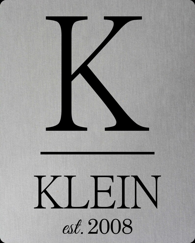 Family Name Tin Last Name Initial Sign Metal Art Print | Etsy