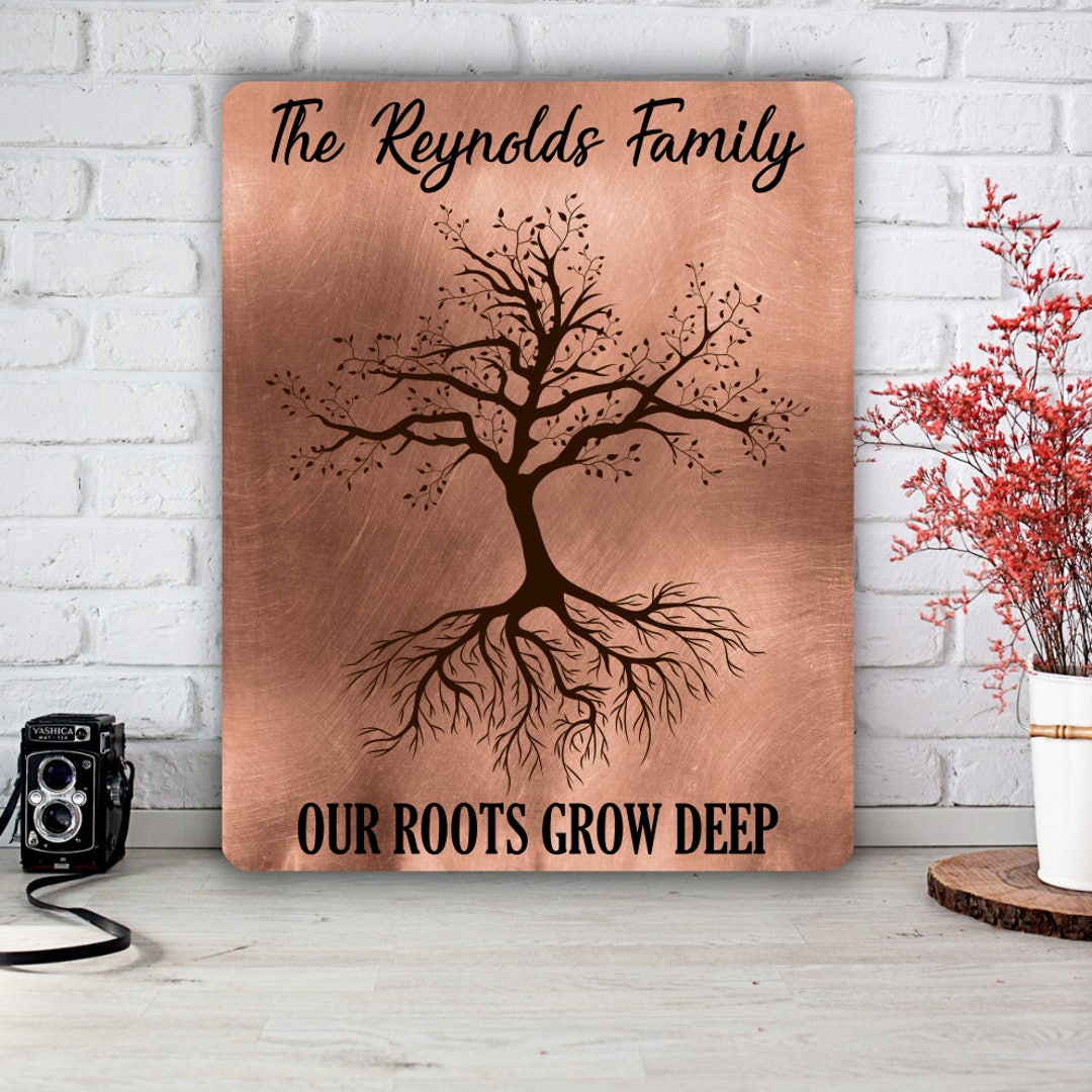 Personalized Family Tree, Our Roots Grow Deep, Custom Tree Art, Family ...