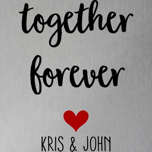 Together Forever Tin Gift Personalized Wall Sign Wedding - Etsy