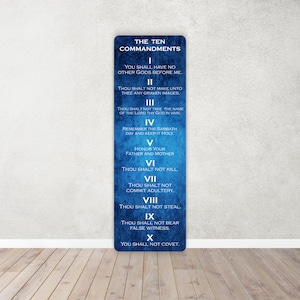 Ten Commandments Metal Wall Art: Sapphire Blue Scripture - Etsy