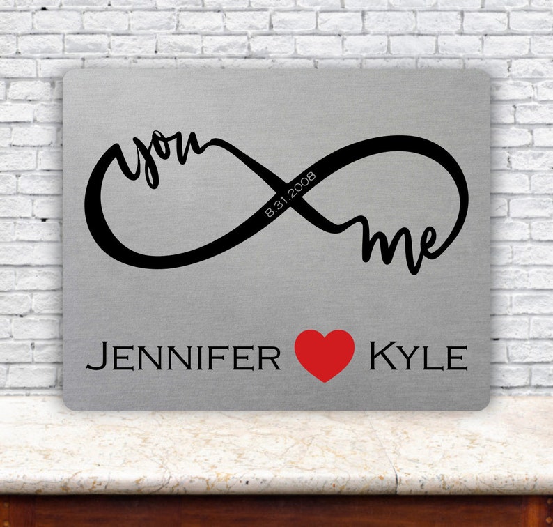 Personalized Infinity Metal Sign Aluminum Art Plaque 10th - Etsy
