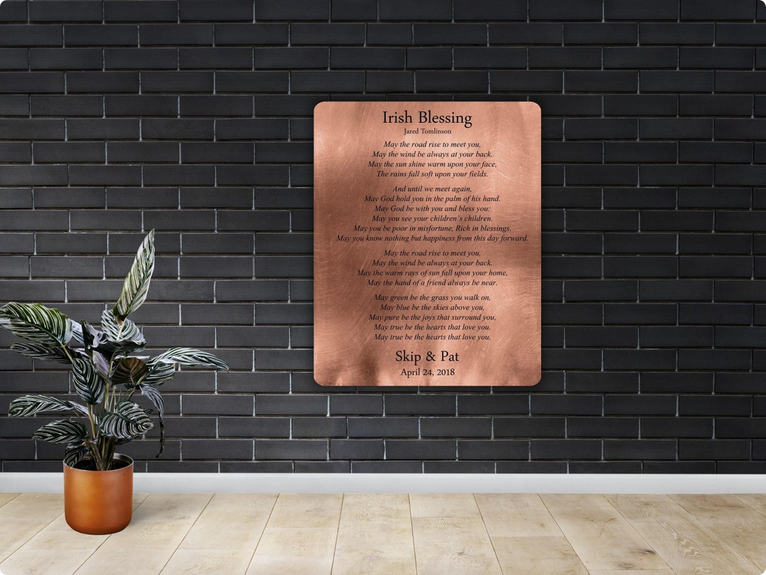 Custom Song Lyrics Copper Metal Print, 7th Anniversary Gift - Etsy