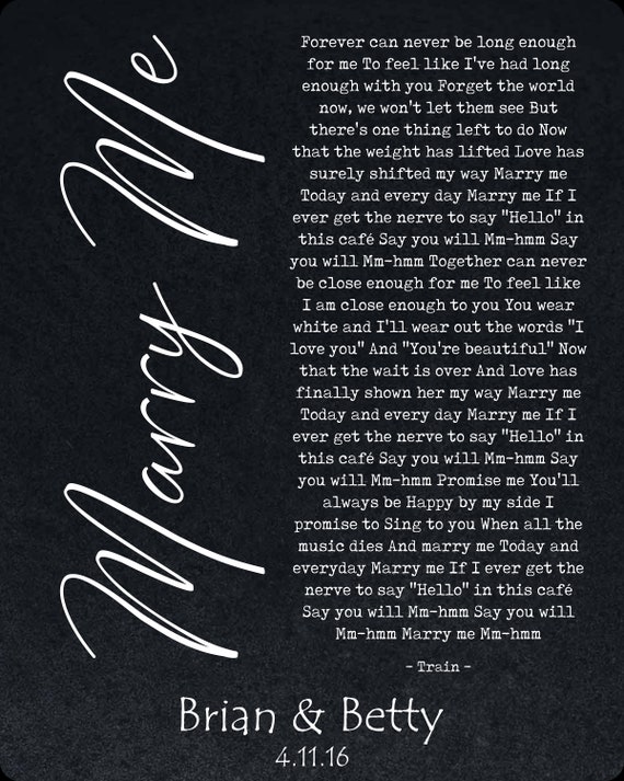 Marry Me Lyrics Train
