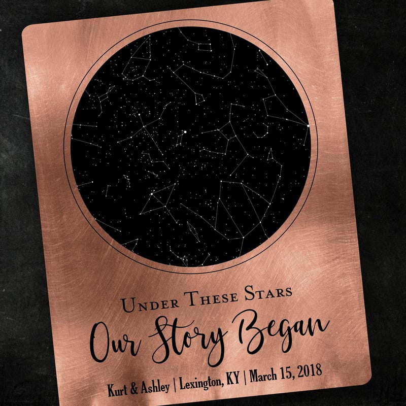 Bronze Constellation Map - Etsy