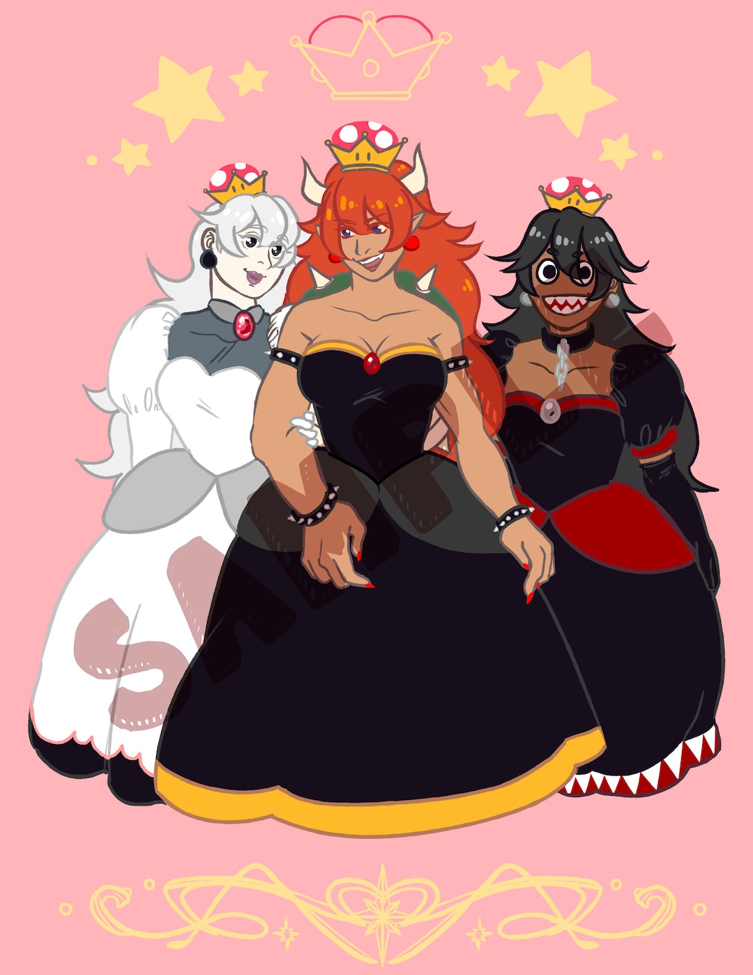 Bowsette & Friends Print - Etsy