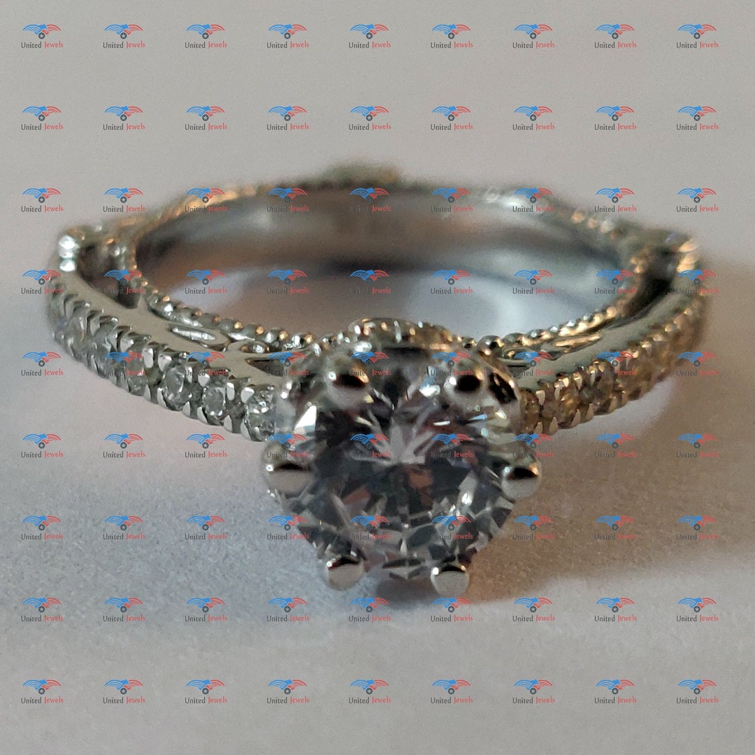 Antique Vintage Replica Rings 2.00 Carat Round Diamond Floral - Etsy