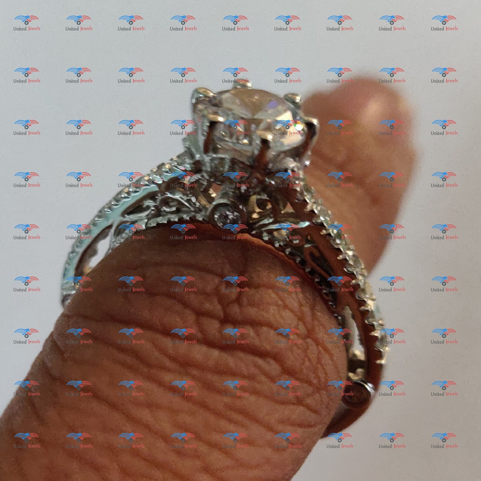 Antique Vintage Replica Rings 2.00 Carat Round Diamond Floral - Etsy