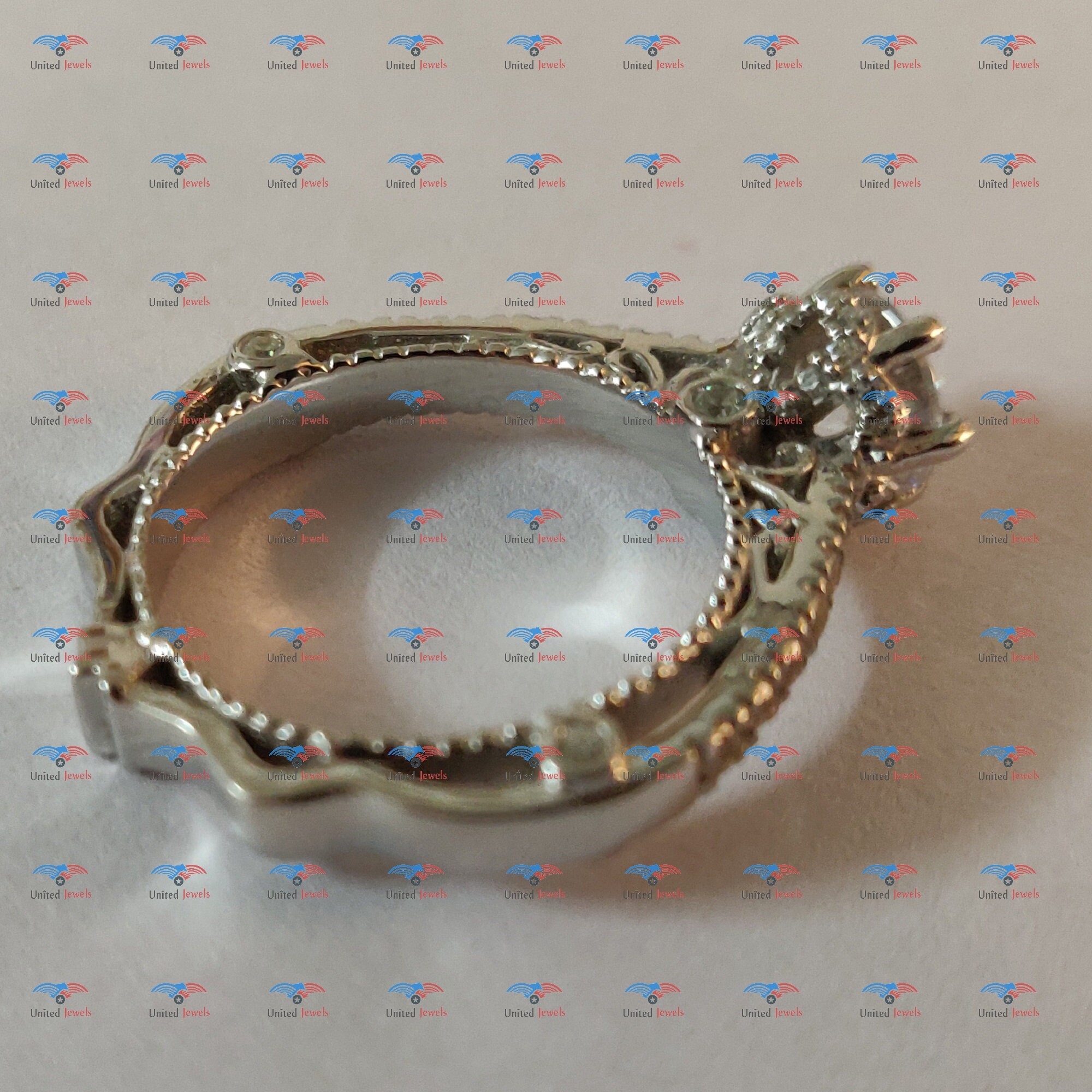 Antique Vintage Replica Rings 2.00 Carat Round Diamond Floral | Etsy