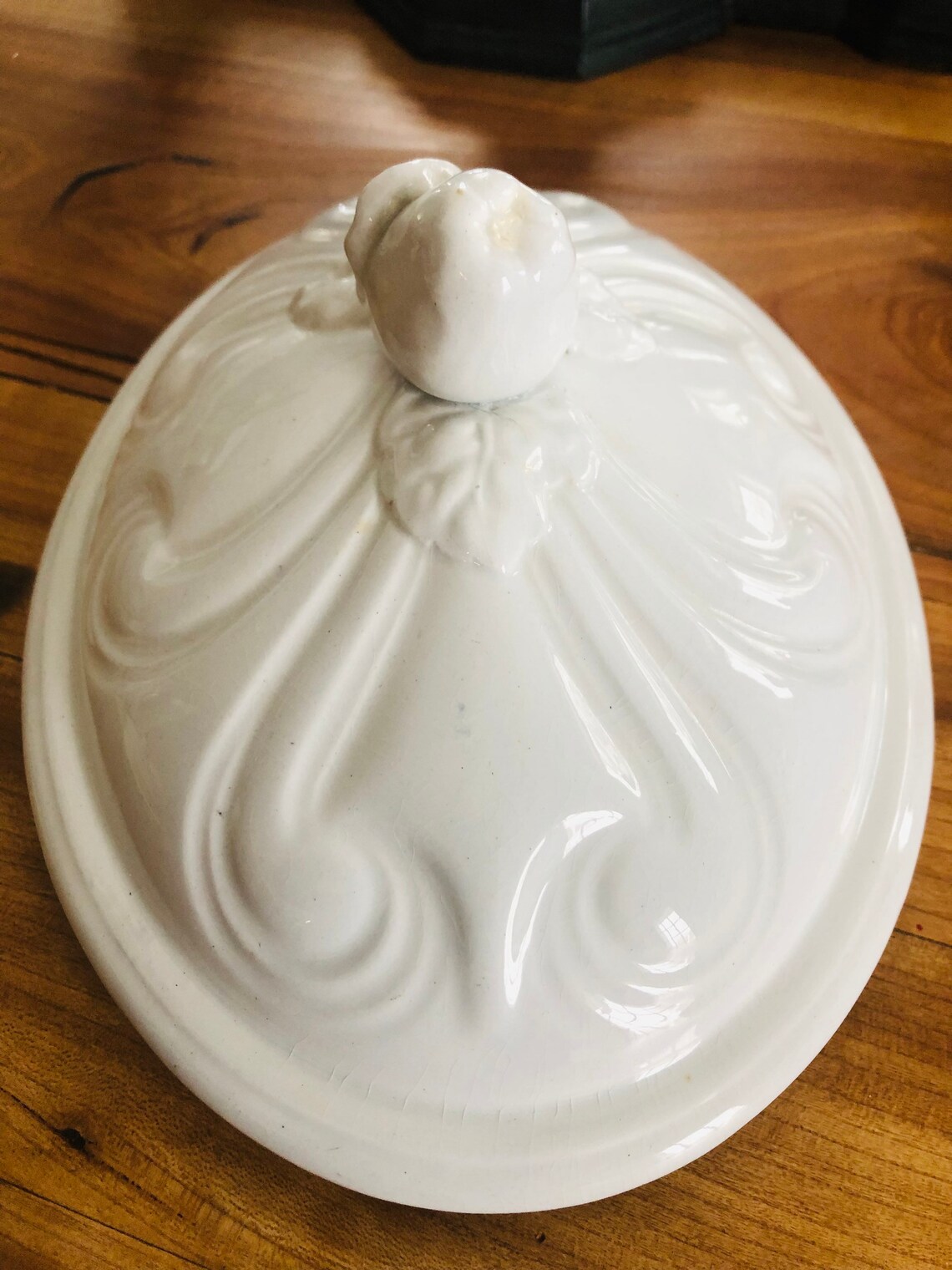 Berlin Swirl Antique White Ironstone Tureen Lid Mayer & - Etsy