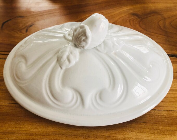 Berlin Swirl Antique White Ironstone Tureen Lid, Mayer & Elliot ...