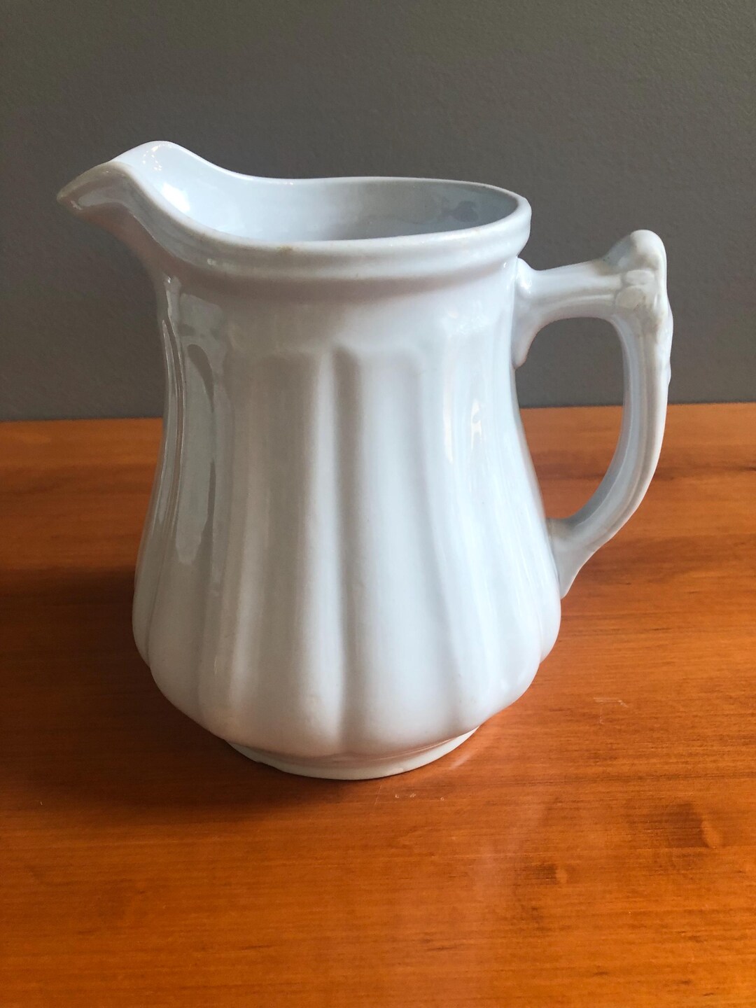 Antique White Ironstone Small Table Pitcher, President Shape, John ...