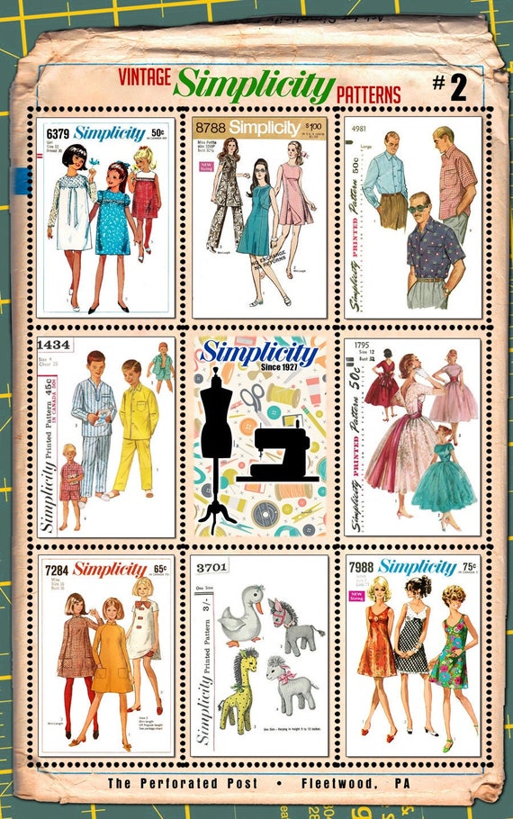 A Tribute to Simplicity Sewing Patterns No. 2 | Etsy