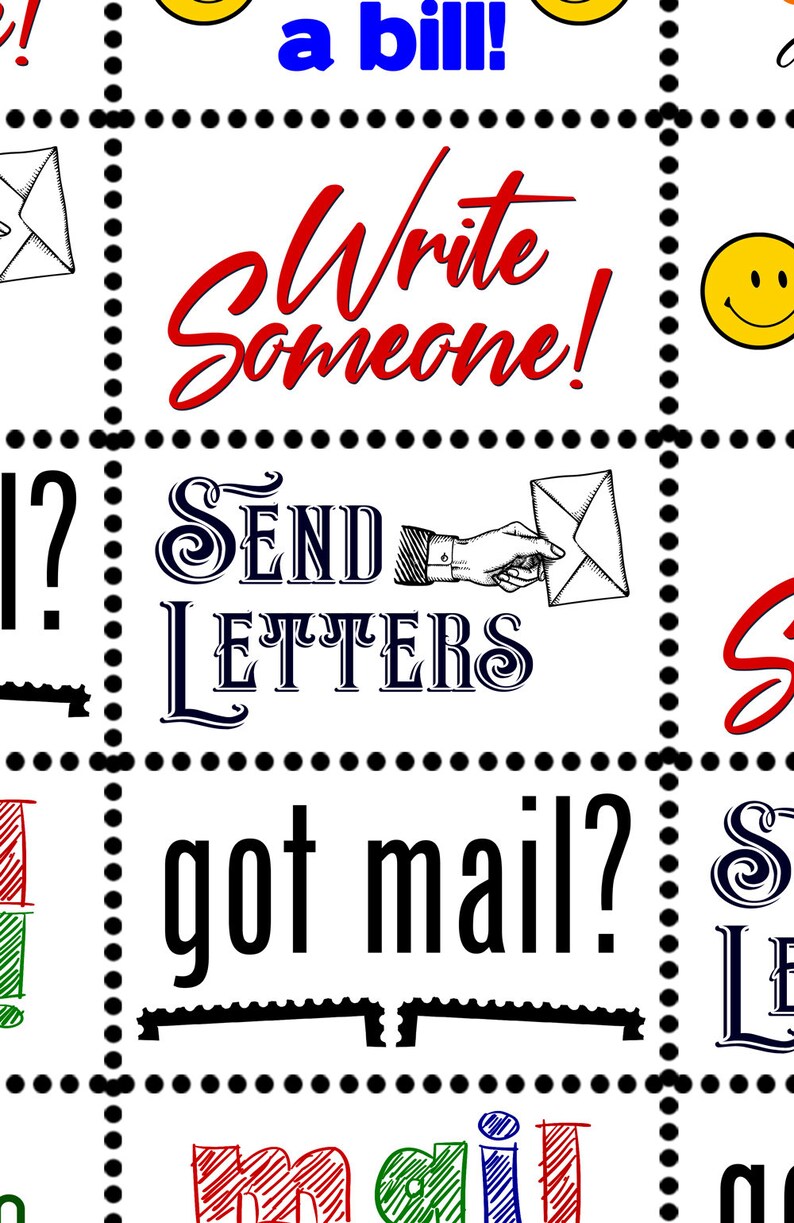 Letter Writers! - Cute & Funny Stamps - Decorate Your Letters! Gummed ...