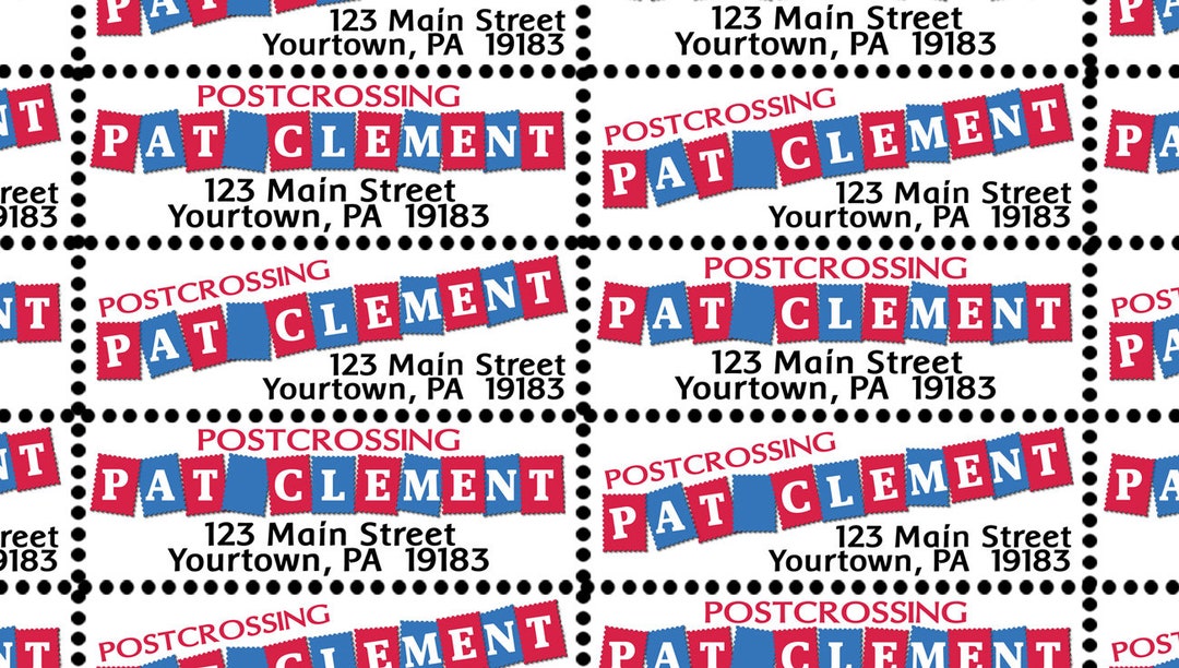 Postcrossing Community! - Sheet of 64 Custom Return Address Labels - on ...