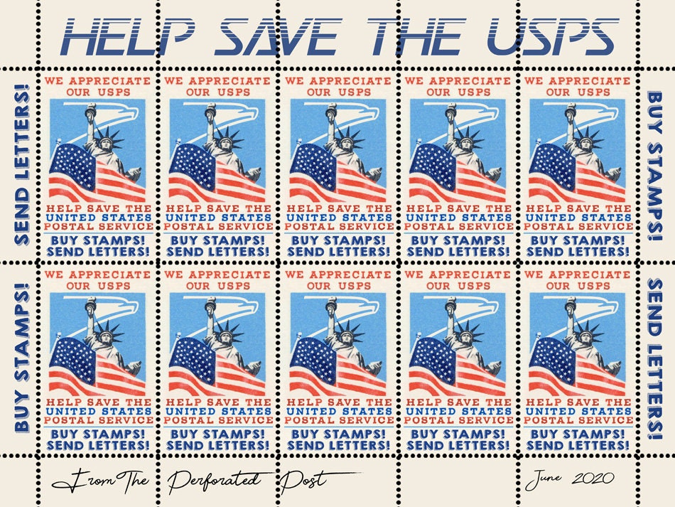 SAVE Our Postal Service #3 - Buy Stamps! - Send Letters! Artistamps ...
