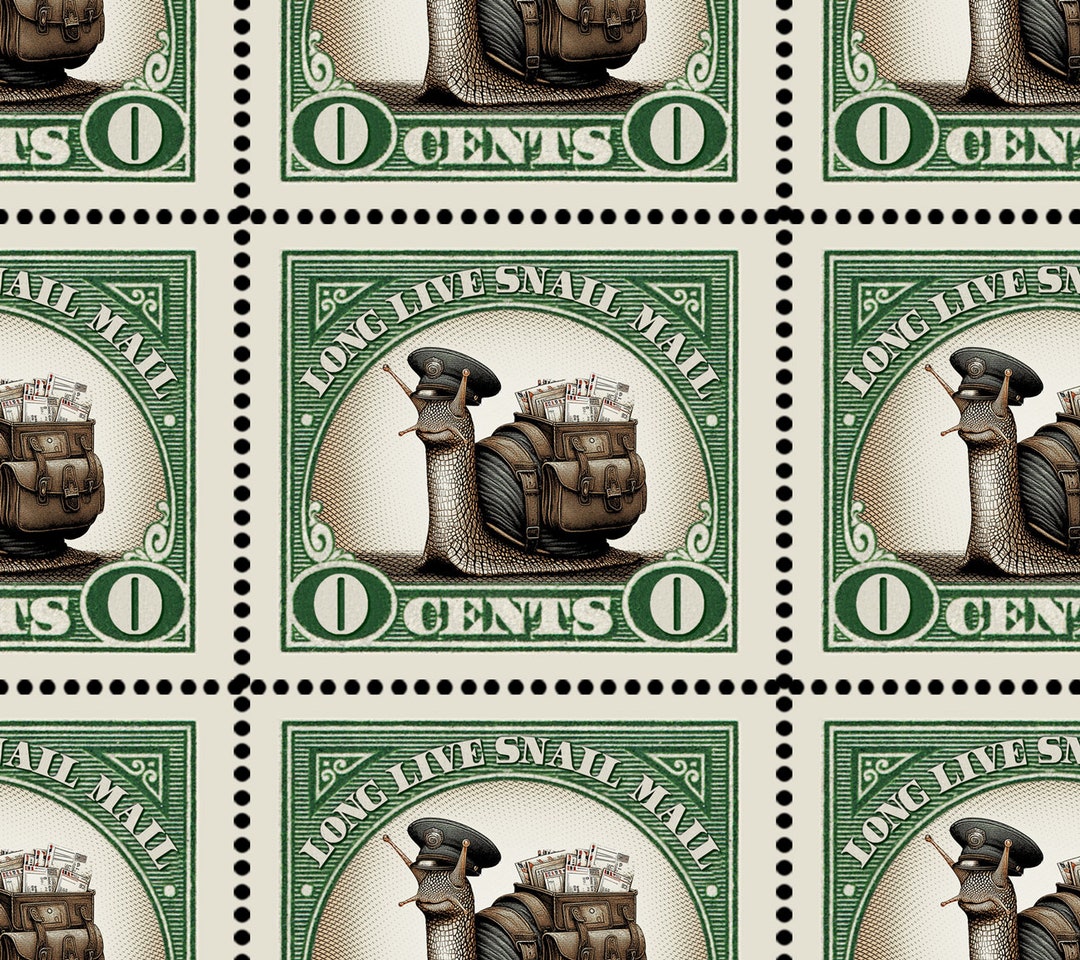 Long Live Snail Mail Stamps! - Send Letters! Artistamps/seals on Gummed ...