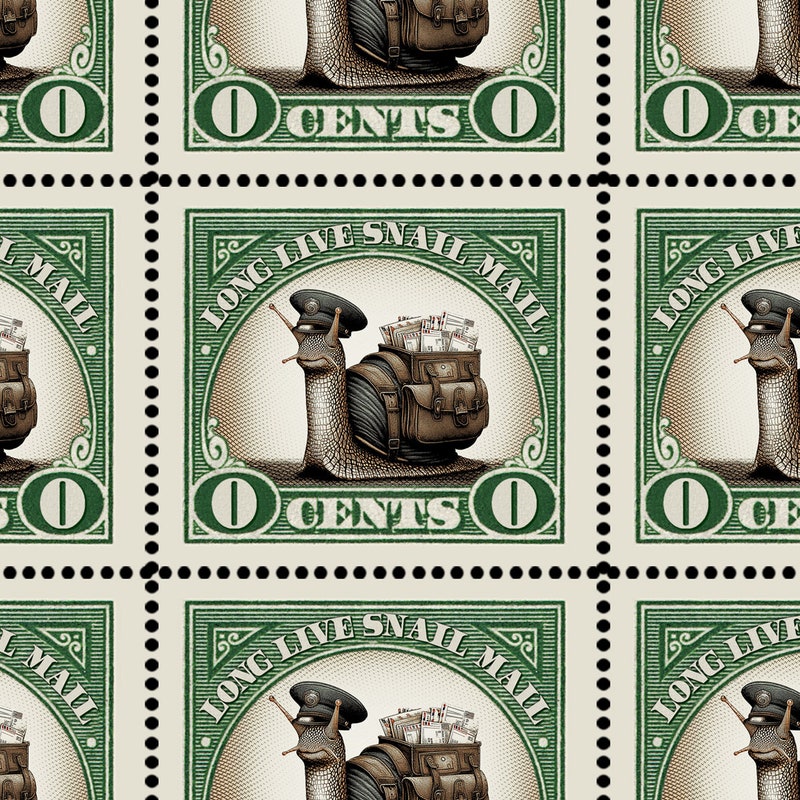 Snail Mail Stamp - Etsy
