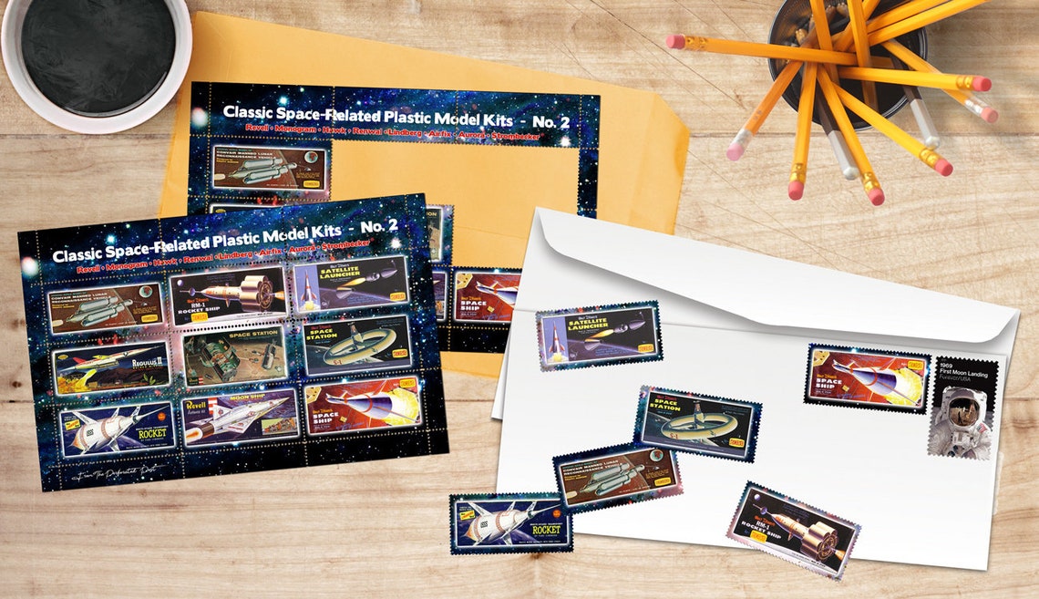 Vintage Plastic Model Box Art Space no. 2 artistamps - Etsy