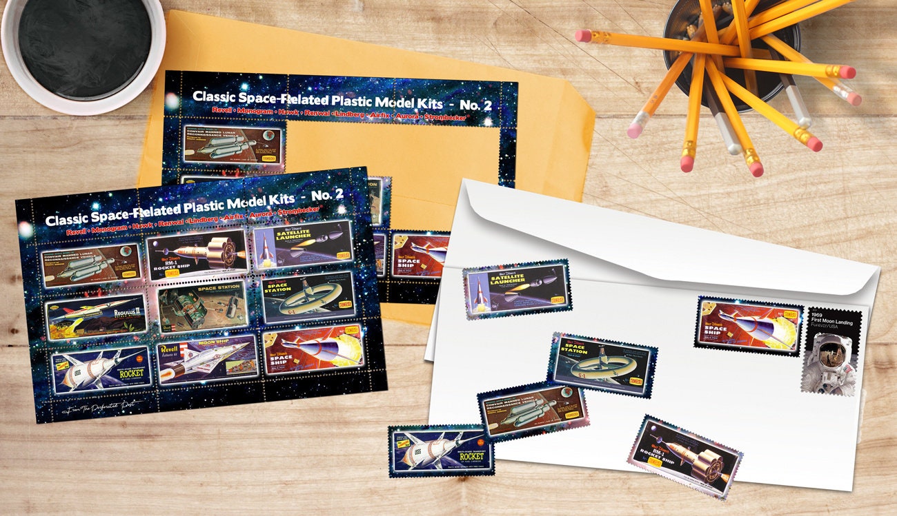 Vintage Plastic Model Box Art - Space (no. 2) - (artistamps ...