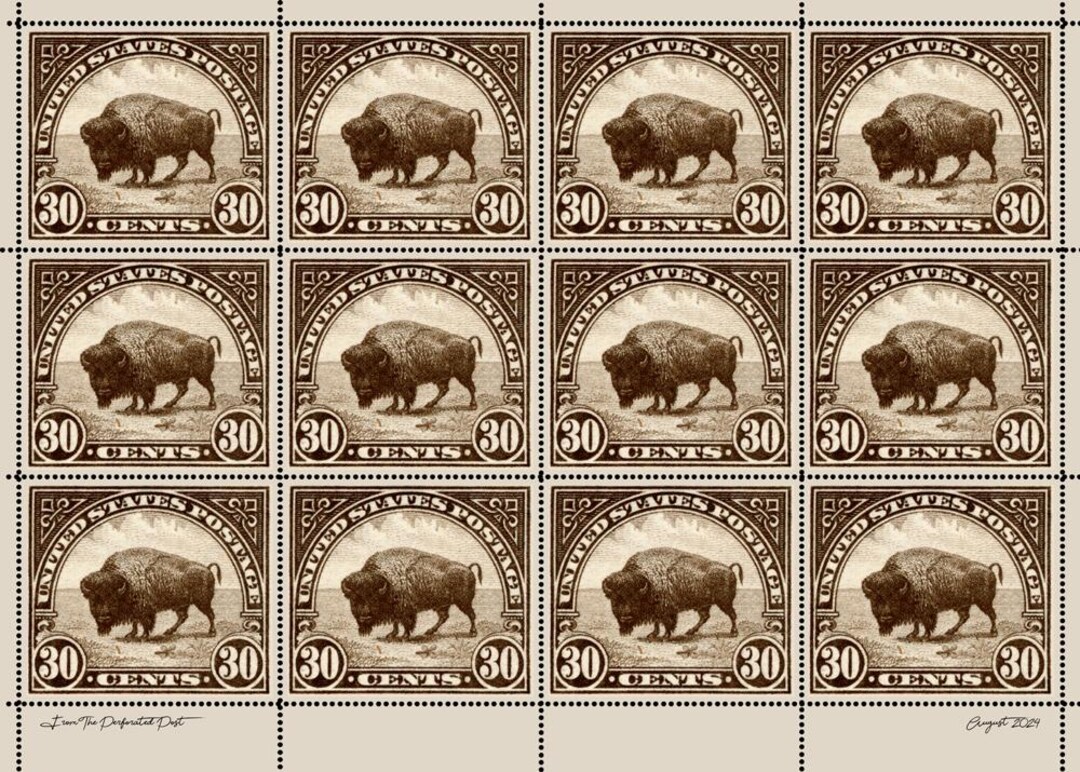Beautiful Reproduction of 1923 US 30cent Buffalo - OVERSIZE Decoration ...