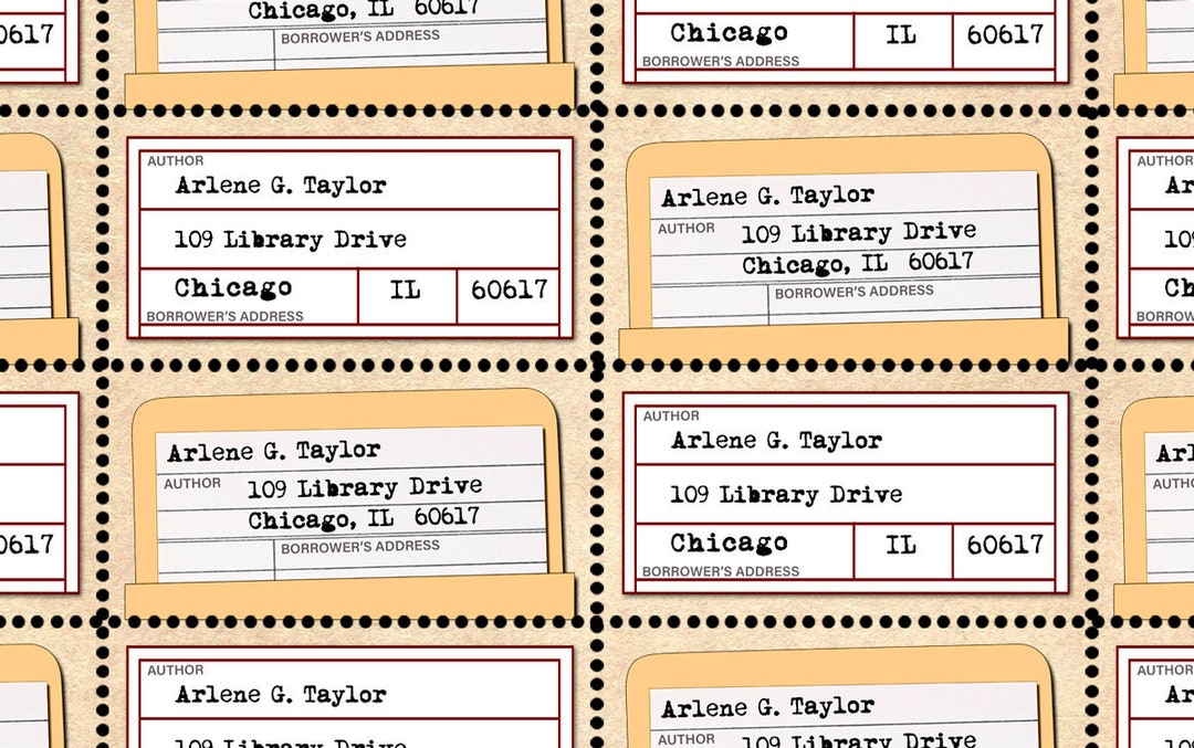 Library / Readers / Books - Custom Return Address Labels - Gummed and ...