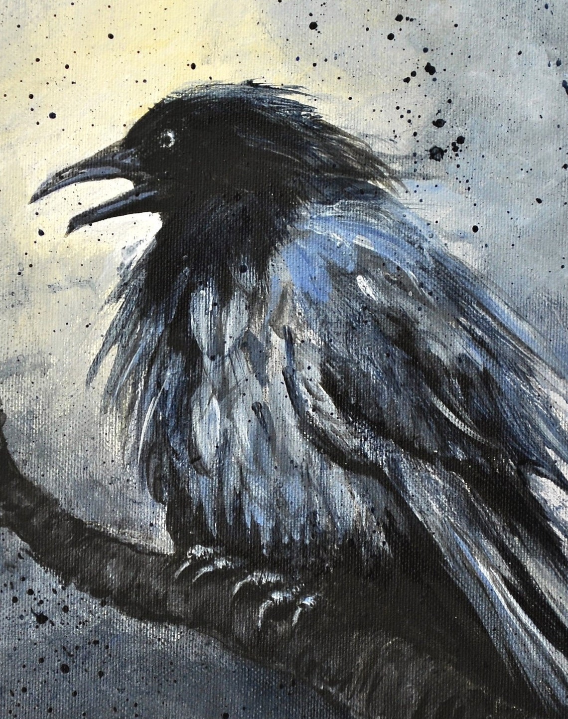 Crow Printable Wall Art Raven Gothic Themed Home Decor Etsy