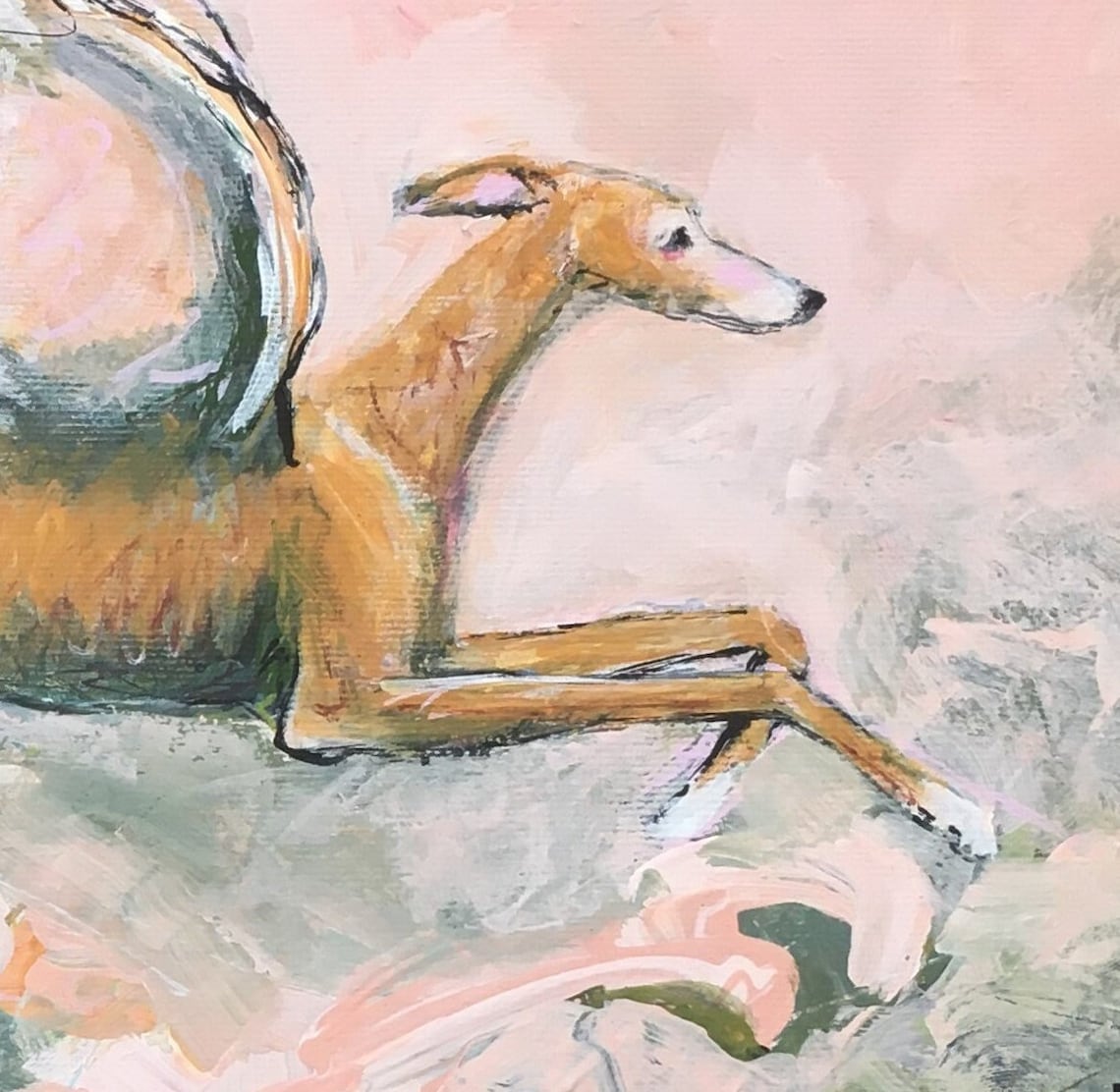 Winged Greyhound Art Print Angel Galgo Espanol Christmas Gift - Etsy