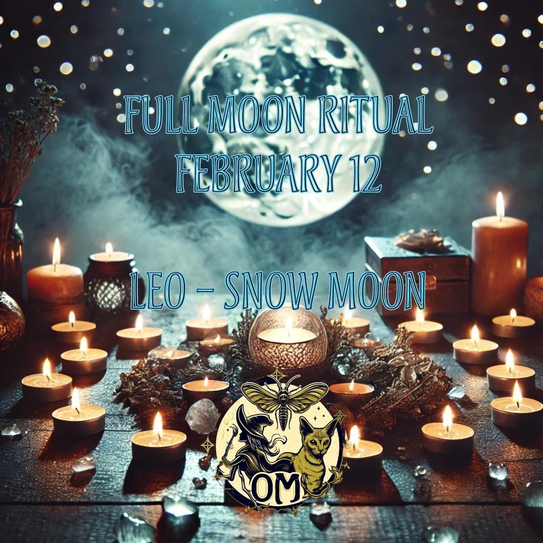 Full Moon February 12th leo Snow Moon Blessings Ritual Photos Digital ...